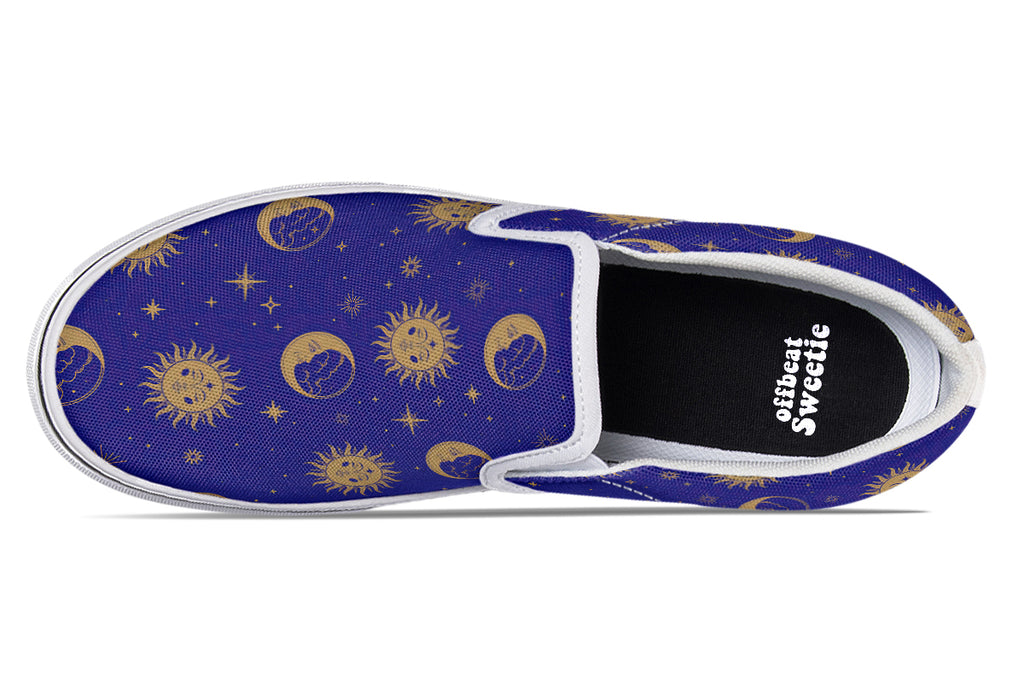 Sun Moon And Stars Slip Ons – Offbeat Sweetie