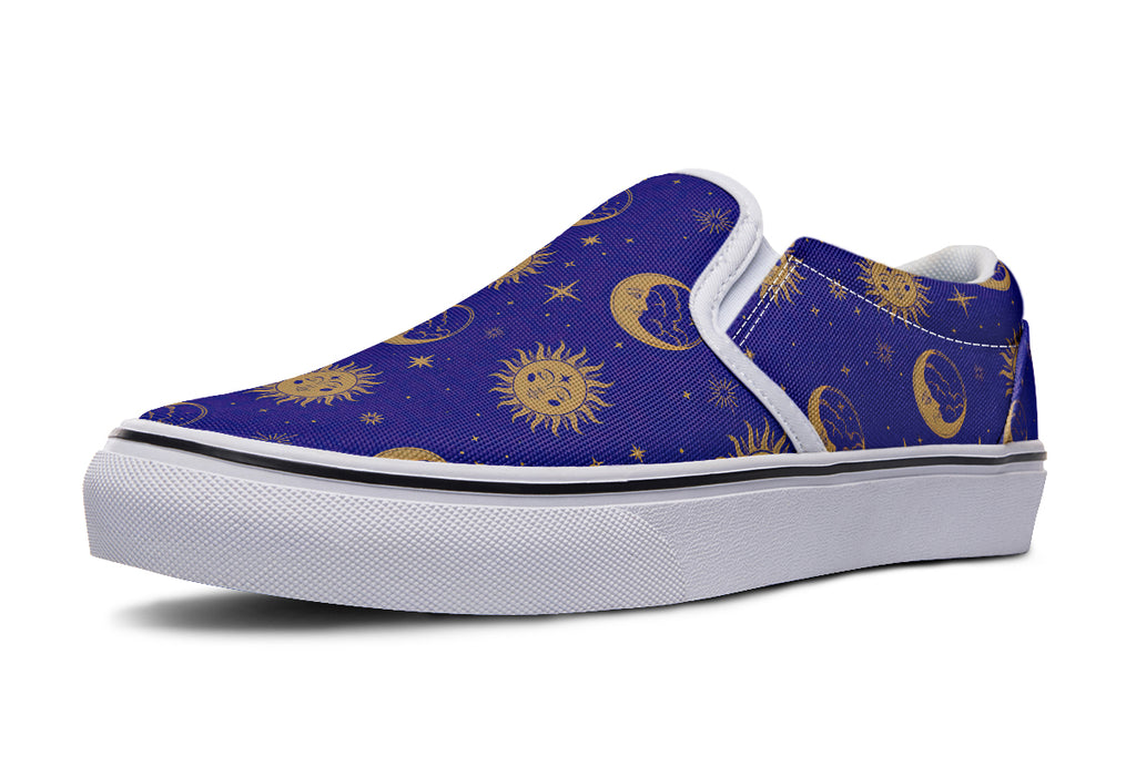 Sun Moon And Stars Slip Ons – Offbeat Sweetie
